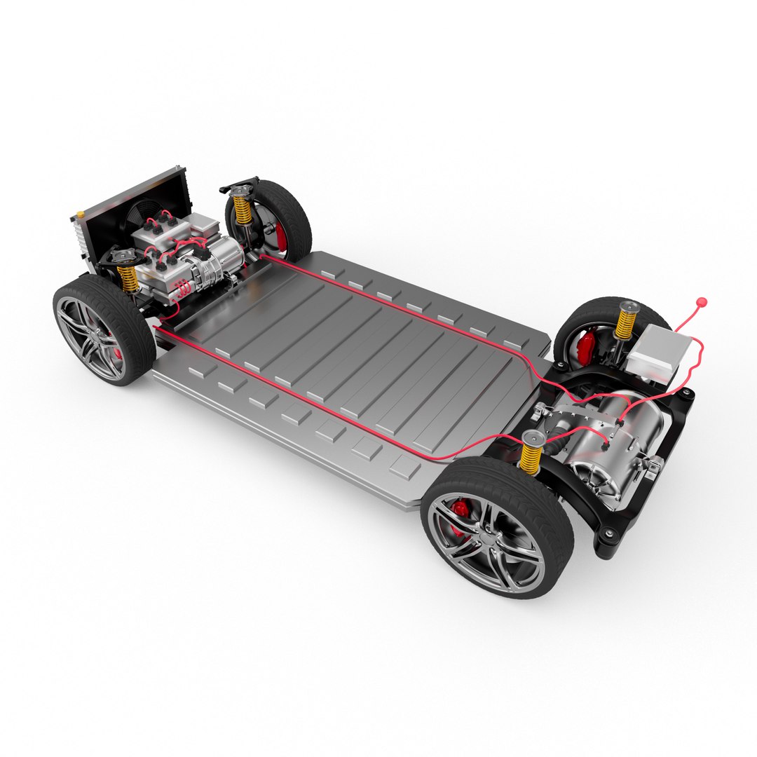 3D Model Generic Electric Car With Internal Parts - TurboSquid 1985804
