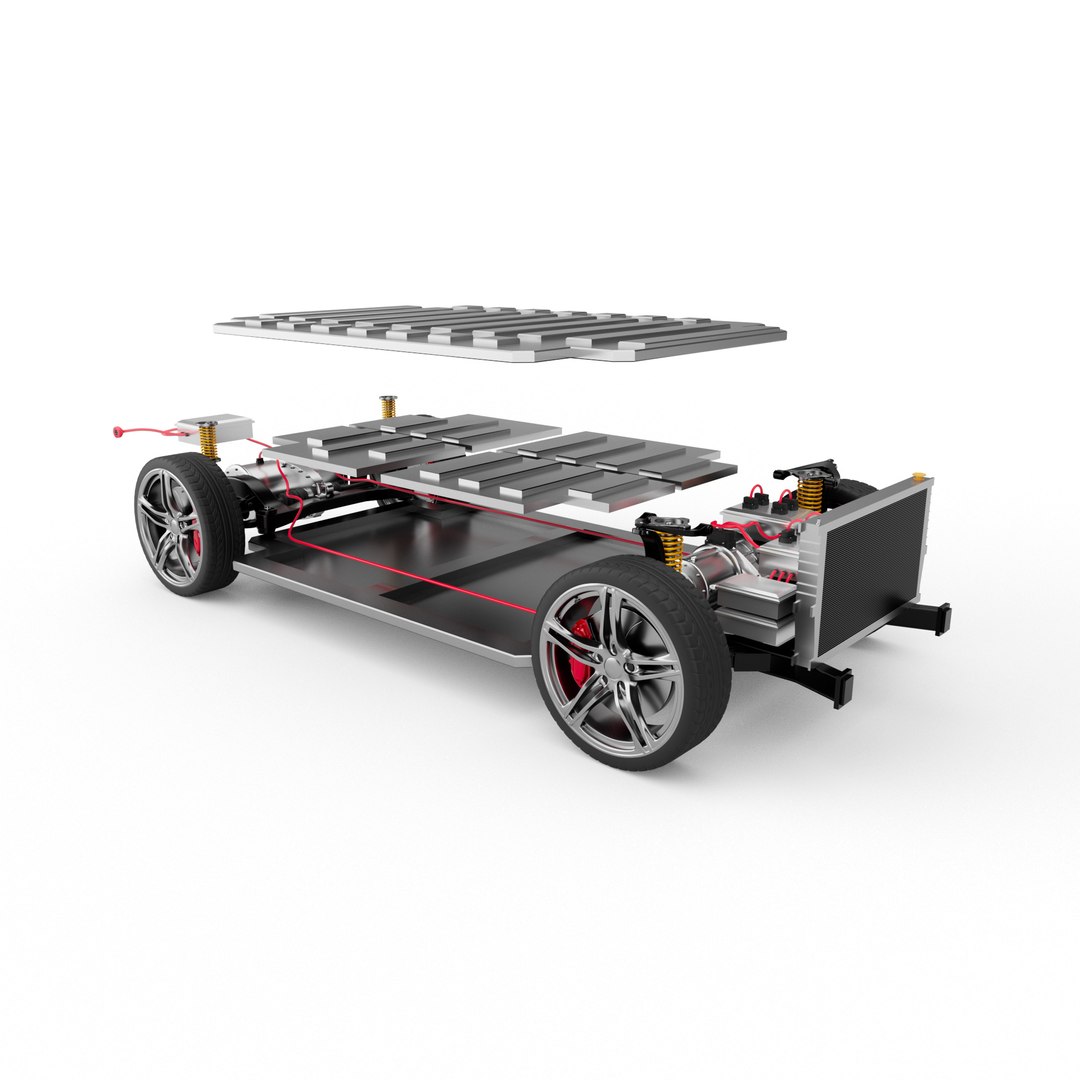 3D Model Generic Electric Car With Internal Parts - TurboSquid 1985804
