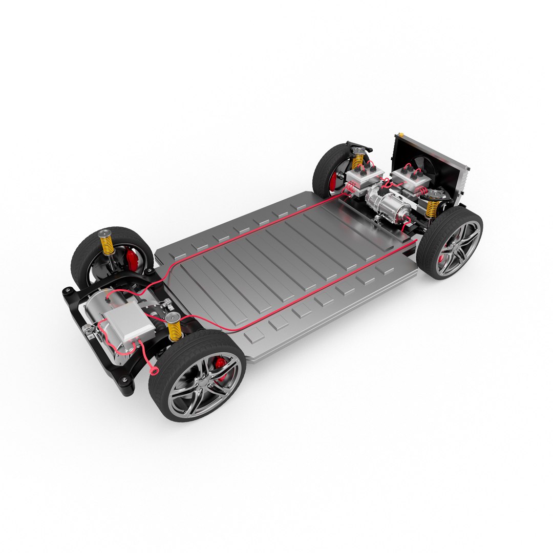 3D Model Generic Electric Car With Internal Parts - TurboSquid 1985804