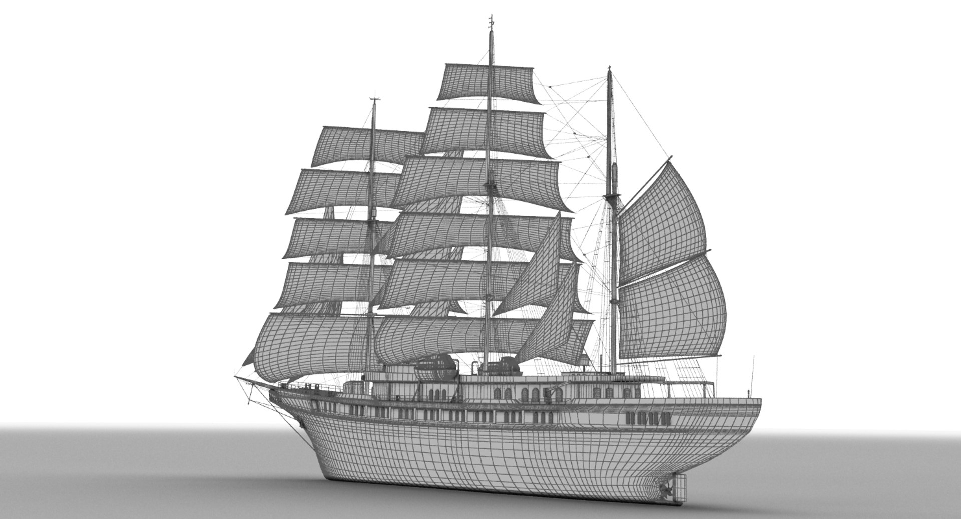 3D clipper sailing ship argosy - TurboSquid 1429537