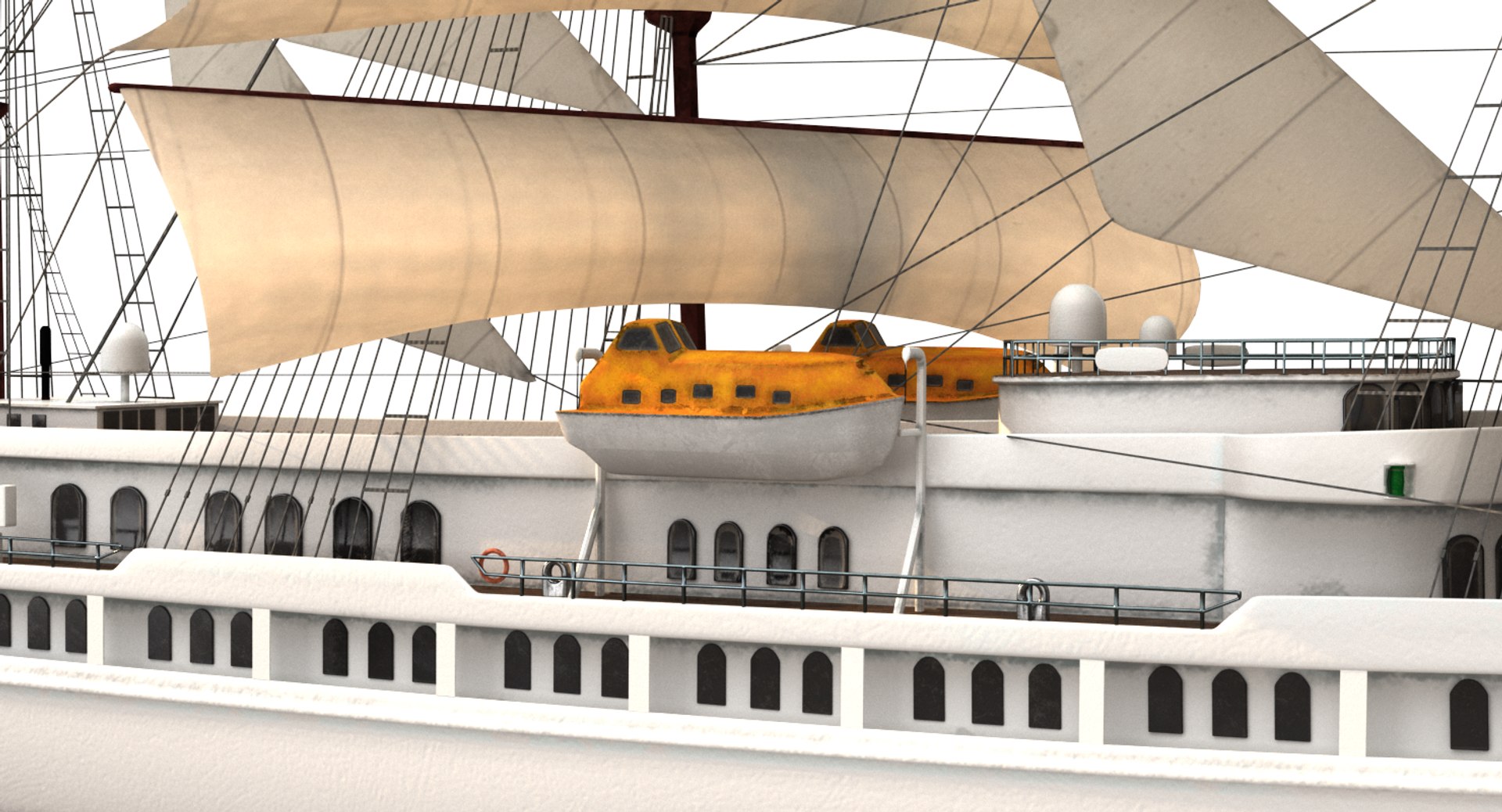 3D clipper sailing ship argosy - TurboSquid 1429537