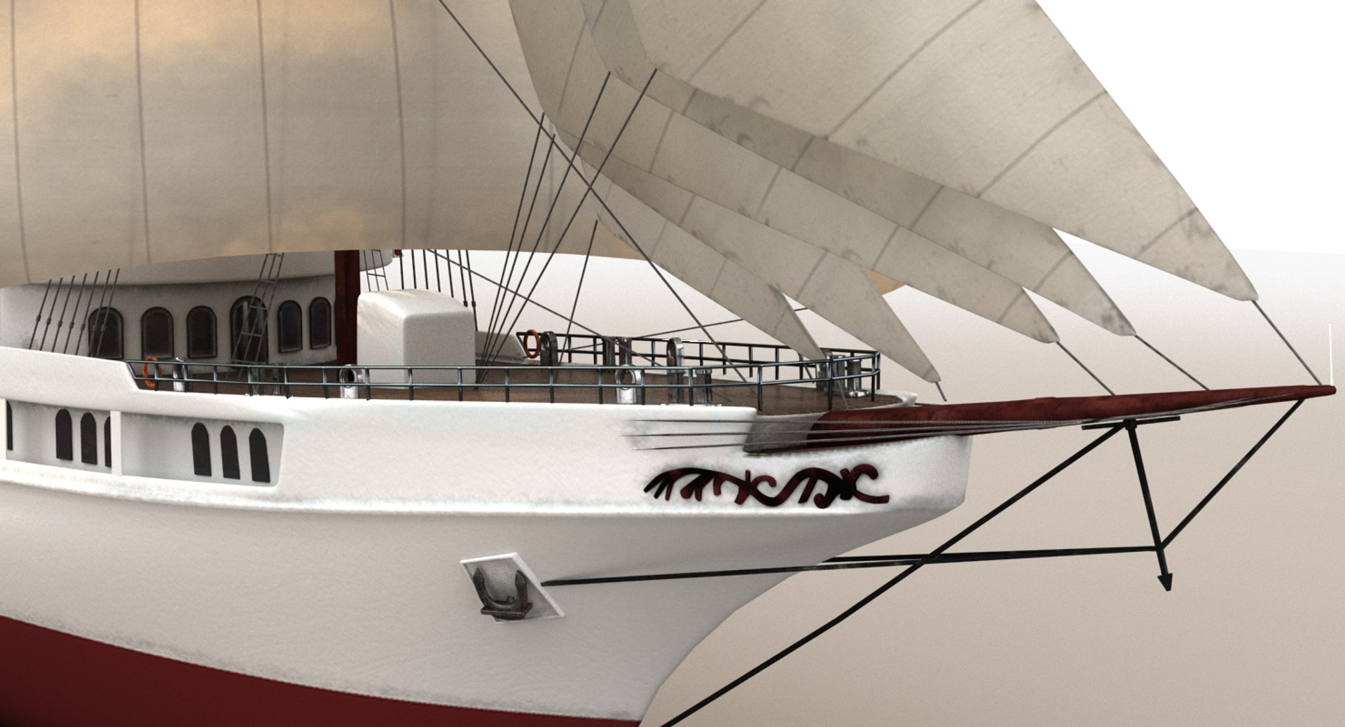 3D clipper sailing ship argosy - TurboSquid 1429537