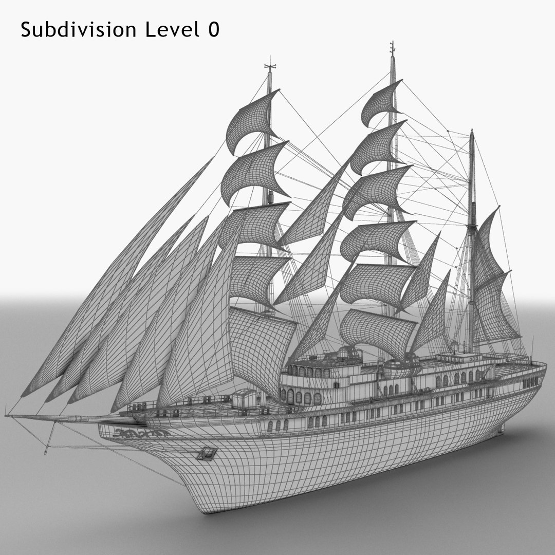3D clipper sailing ship argosy - TurboSquid 1429537