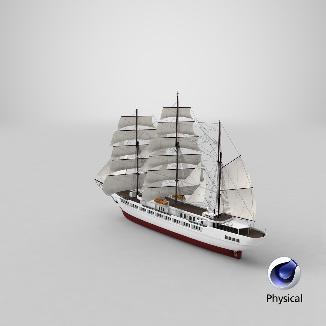 3D clipper sailing ship argosy - TurboSquid 1429537