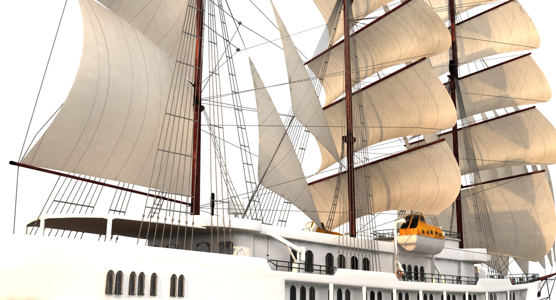 3D clipper sailing ship argosy - TurboSquid 1429537