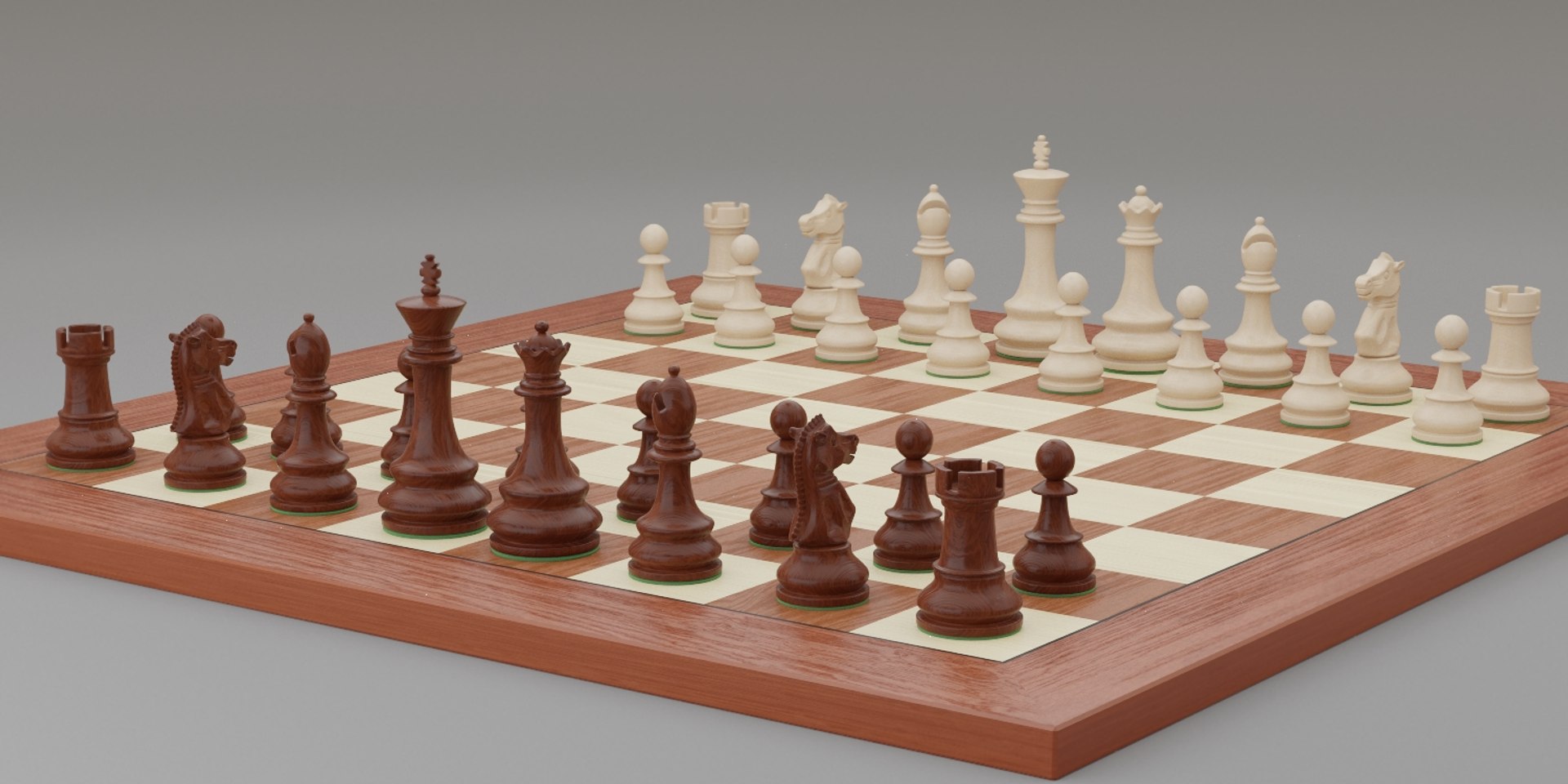 3d Chess Pieces Rigged Posed Model