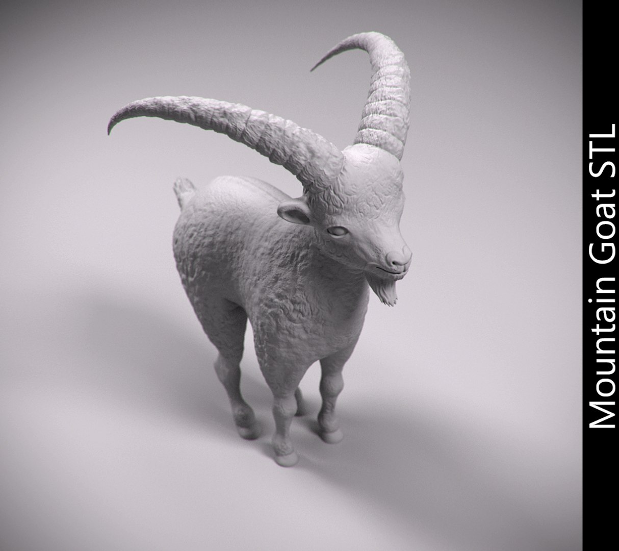 Mountain Goat Stl Hollowed 3d 3ds