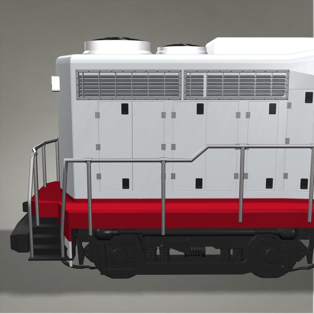 3d model passenger train engine