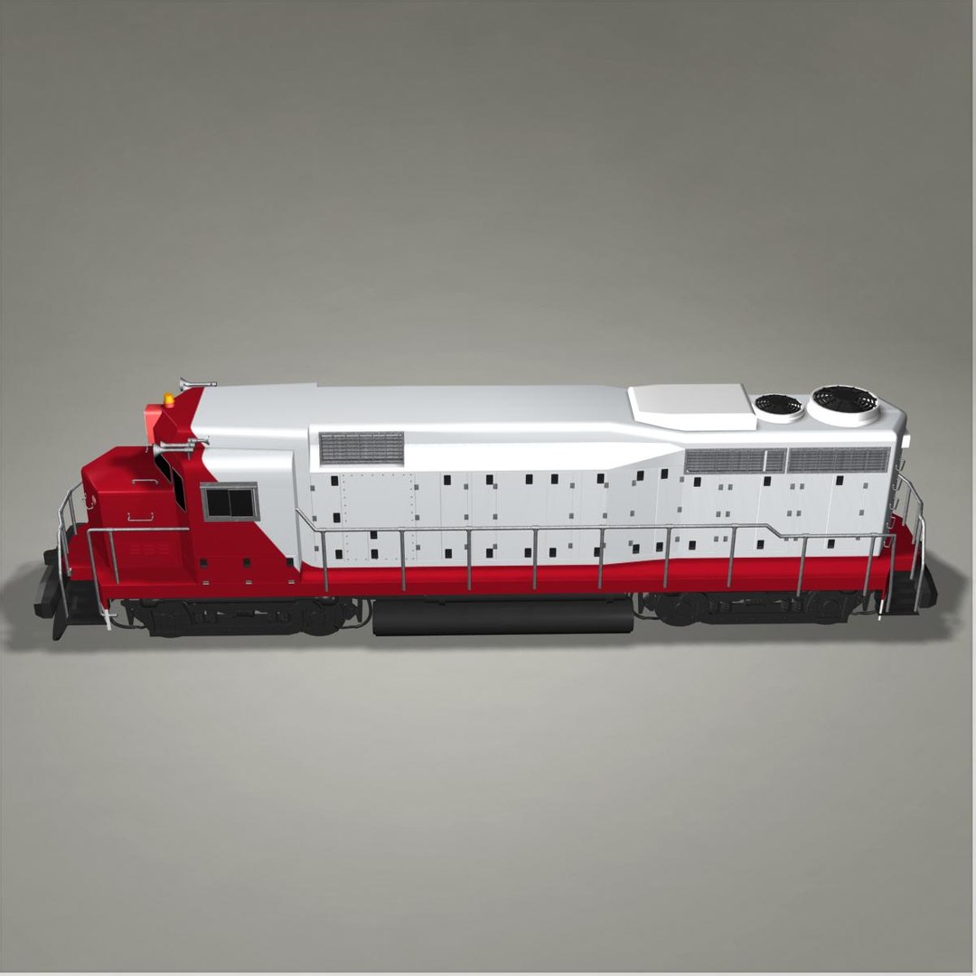 3d model passenger train engine