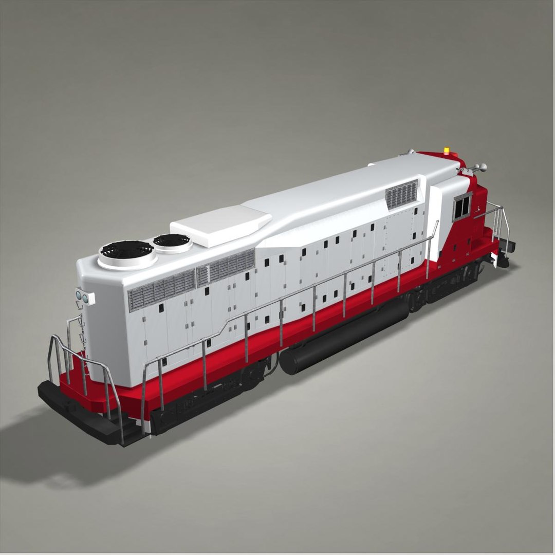 3d model passenger train engine