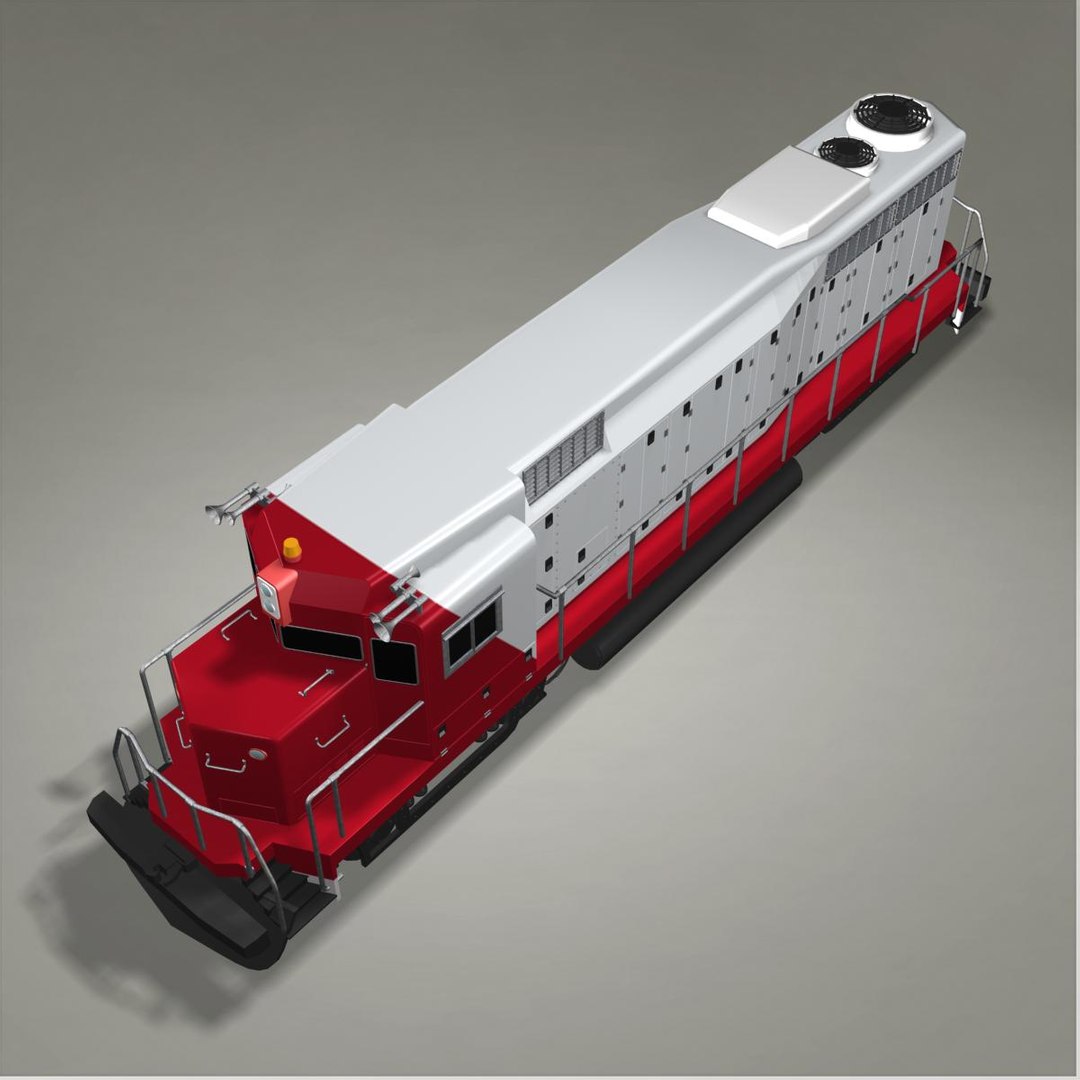 3d model passenger train engine