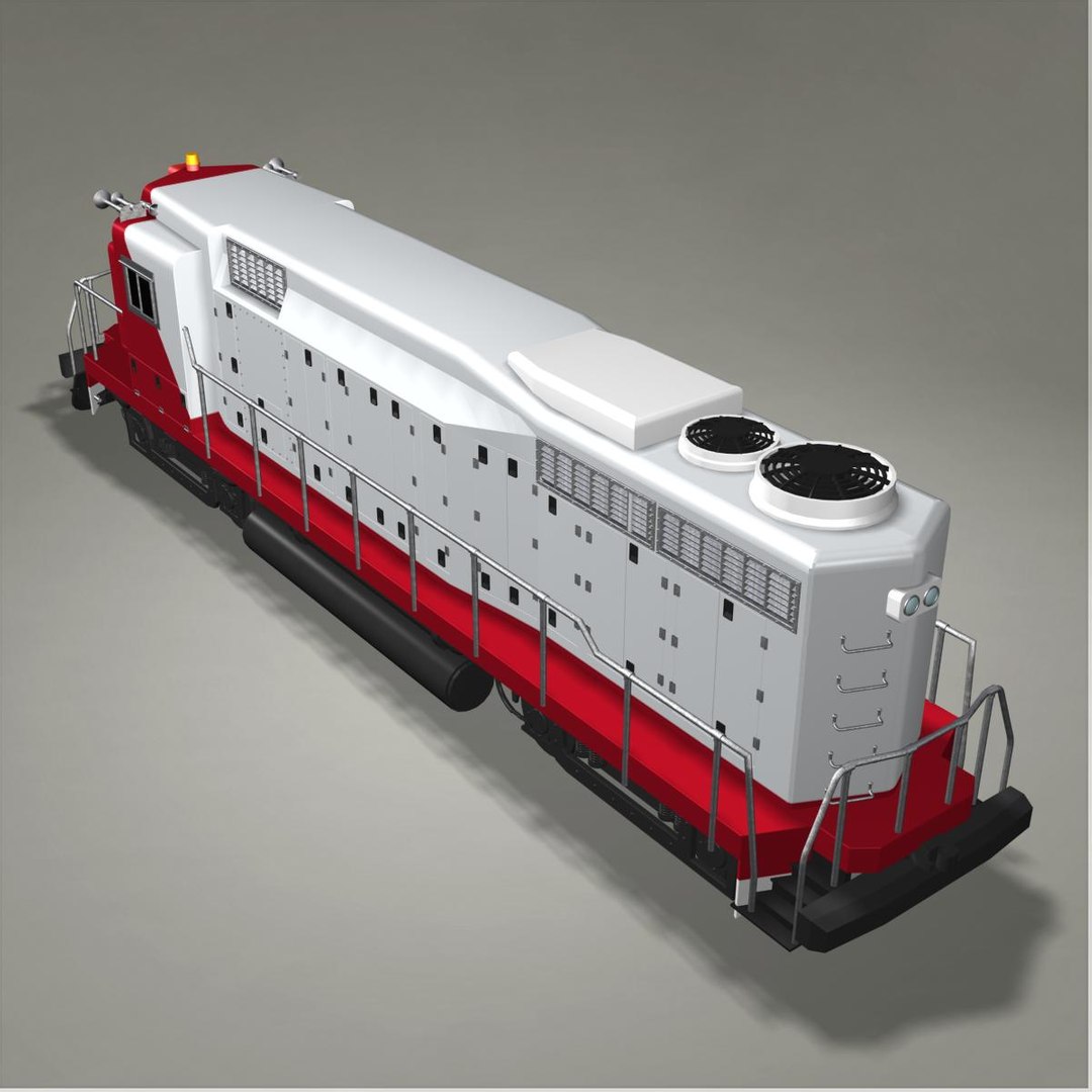 3d model passenger train engine