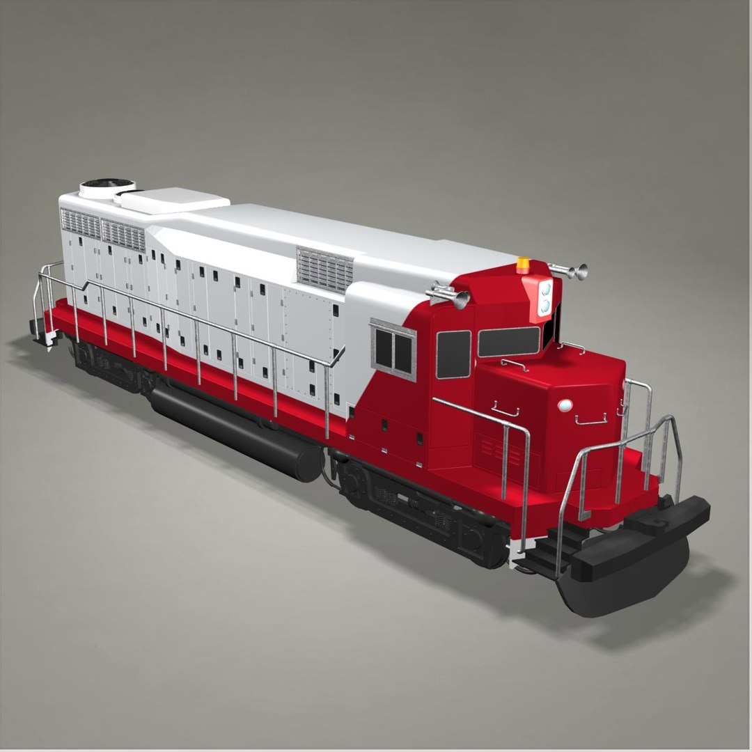 3d model passenger train engine