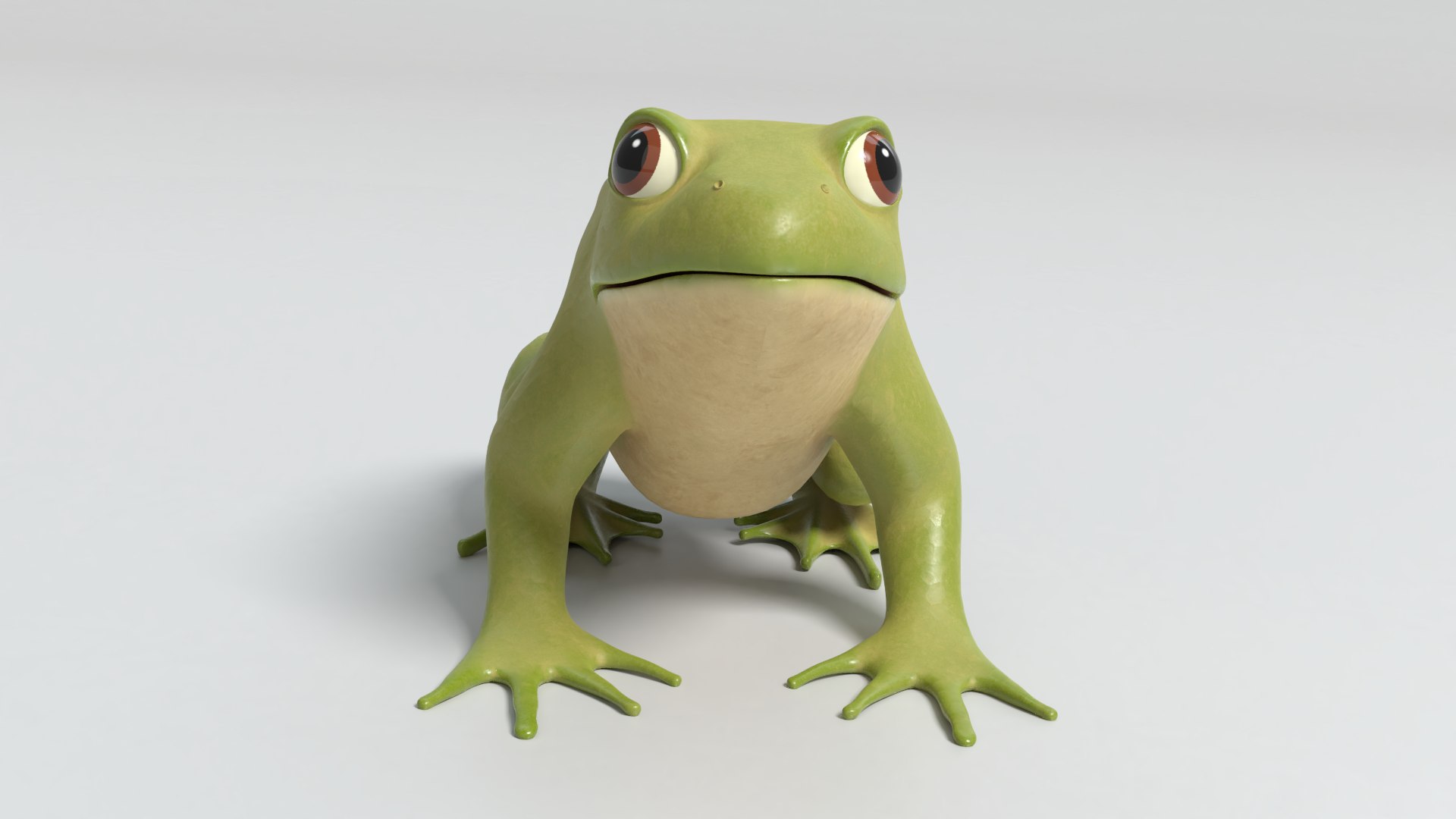 3D Model Cartoon Frog - TurboSquid 1508446