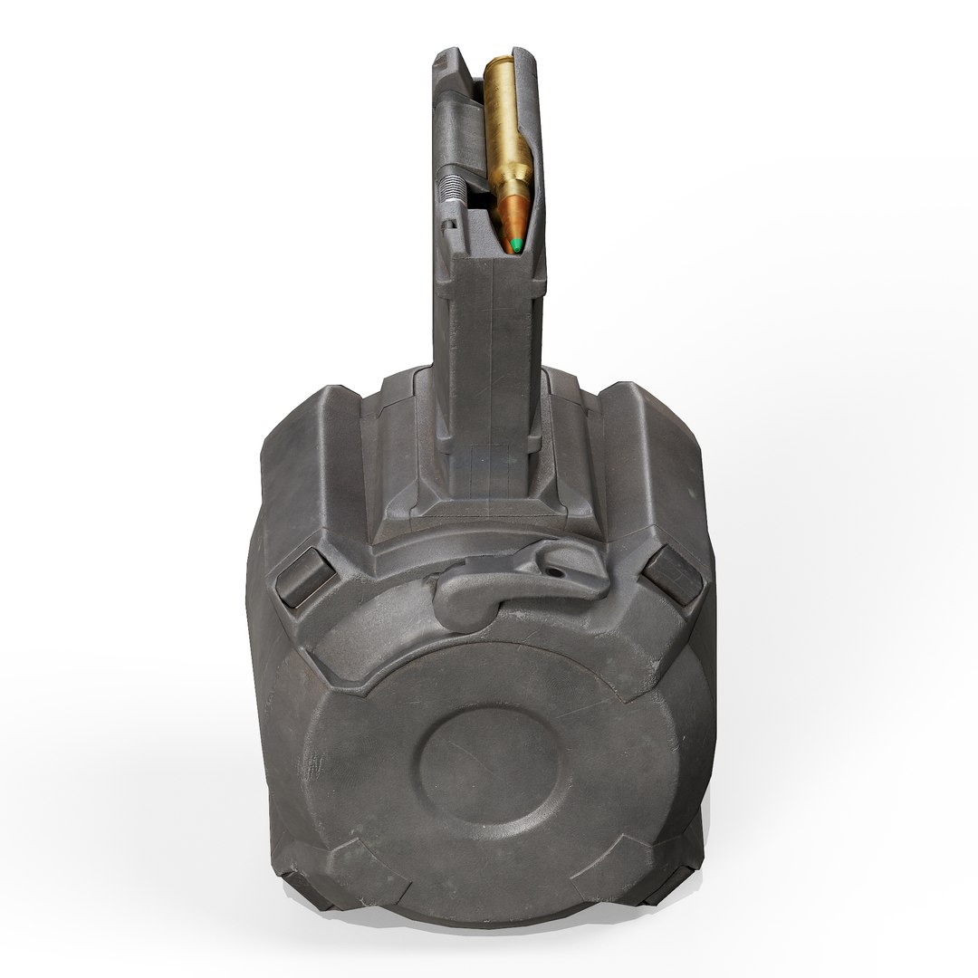 AR15 Drum Magazine 3D Model - TurboSquid 2186303