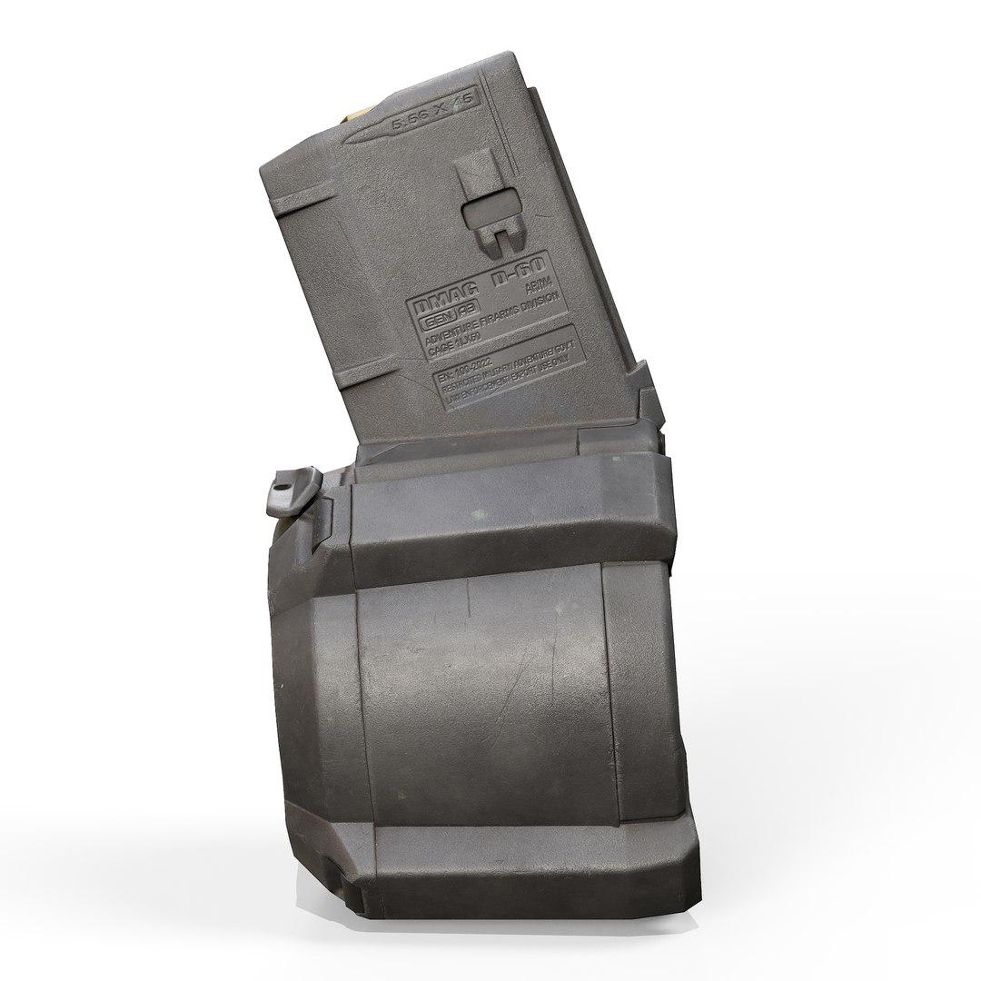 AR15 Drum Magazine 3D Model - TurboSquid 2186303