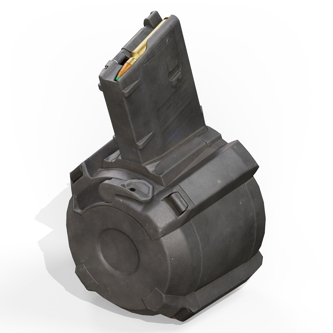AR15 Drum Magazine 3D Model - TurboSquid 2186303