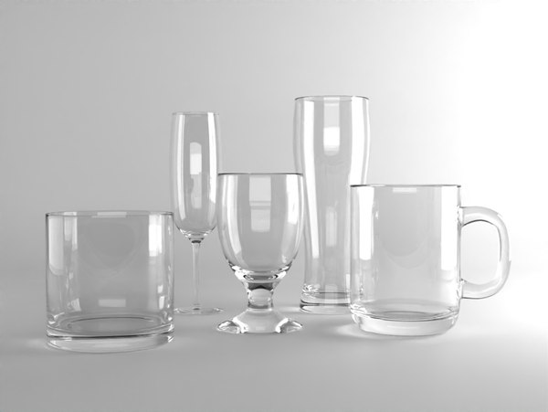modelo 3d Glassware Collection Set - TurboSquid 2039773