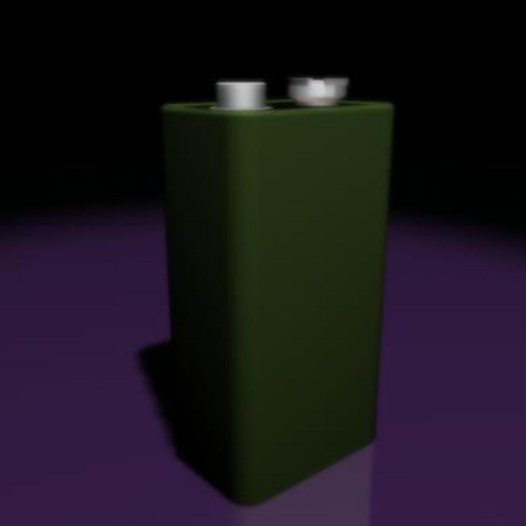 Free 3ds Model 9v Battery