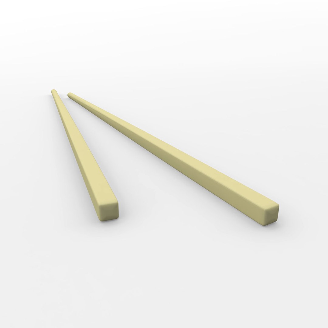 Kitchen Ivory Chopsticks 3d Model