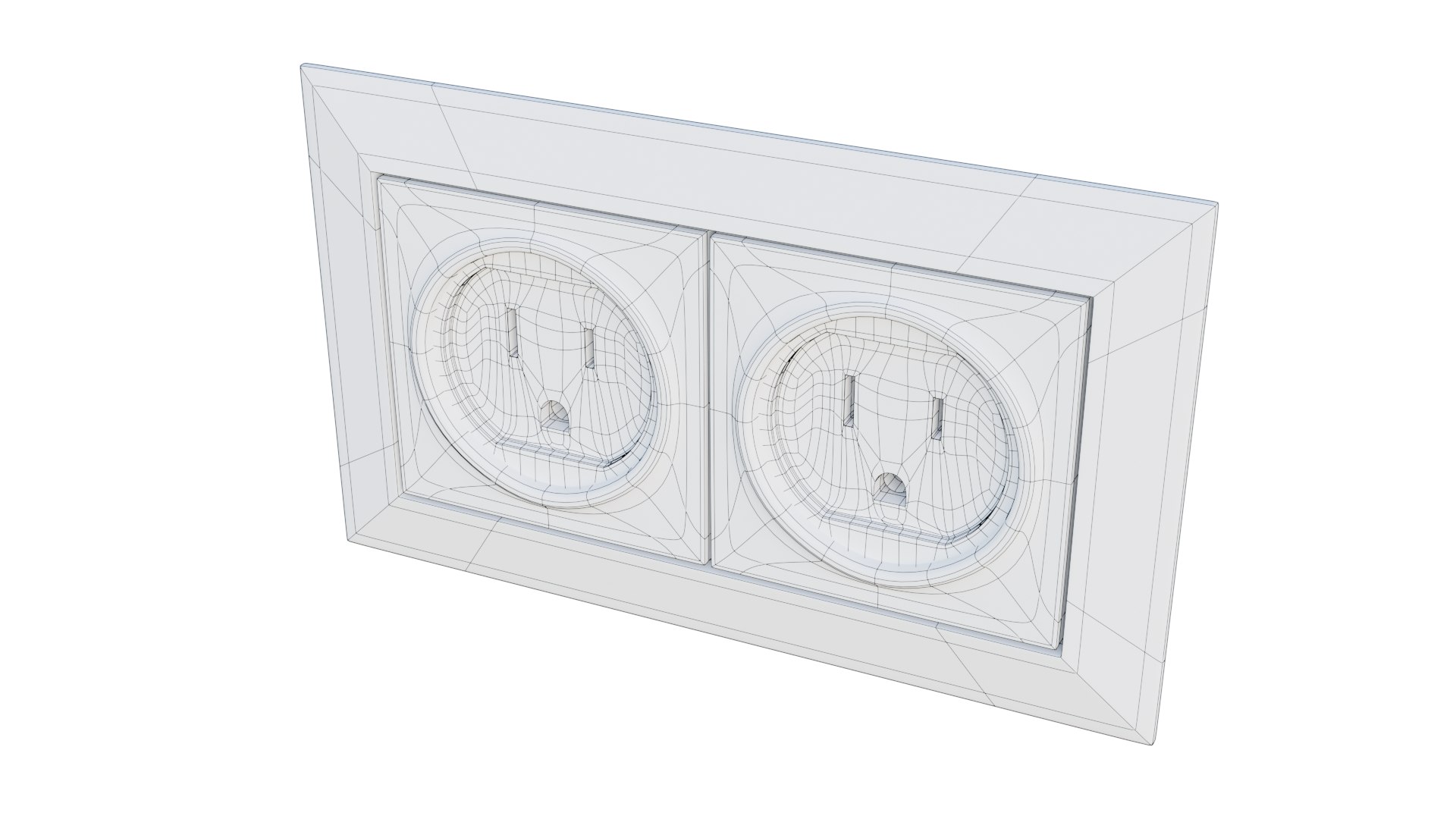 Double Socket Type B 3D Model - TurboSquid 2190401