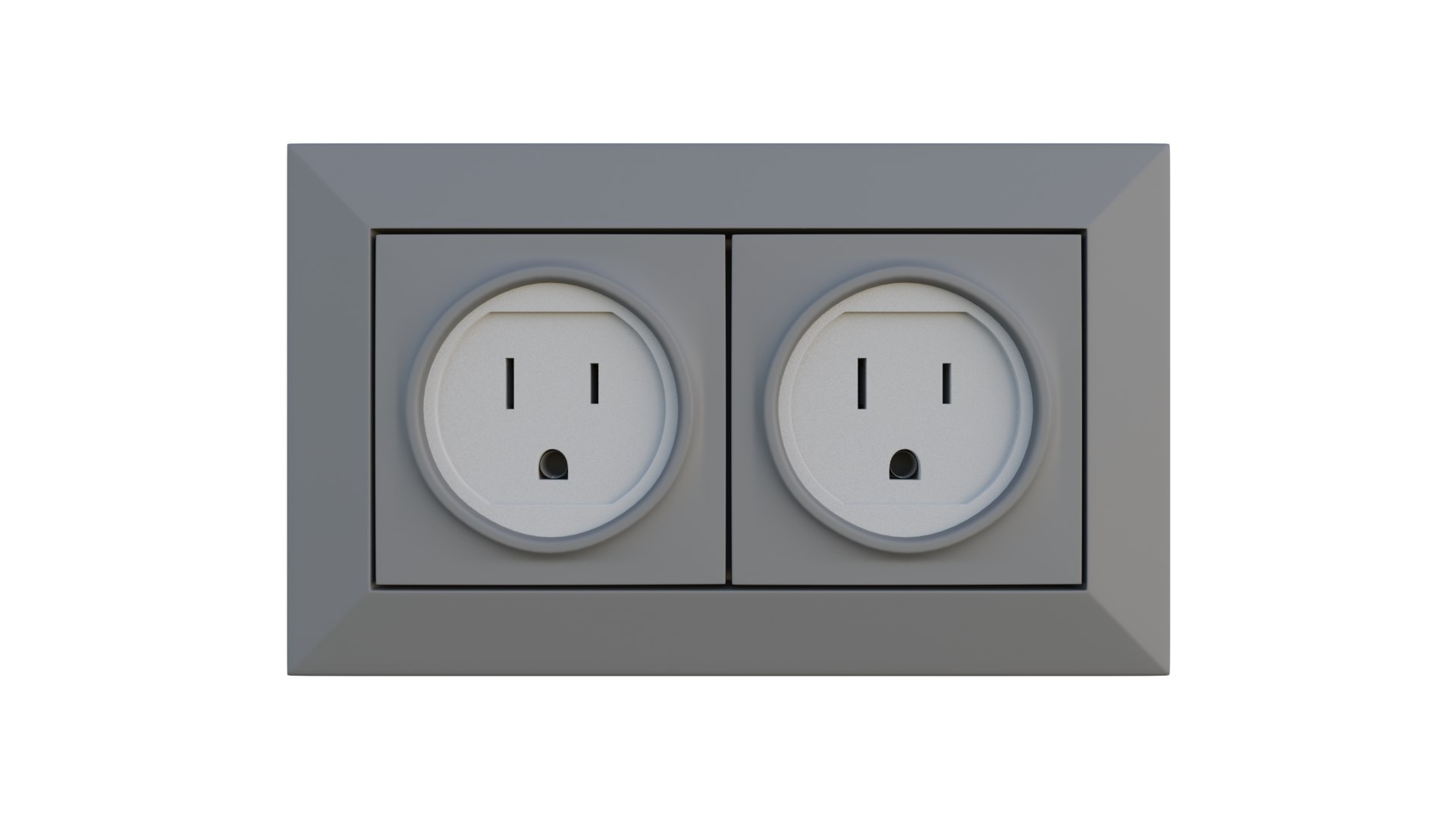Double Socket Type B 3D Model - TurboSquid 2190401