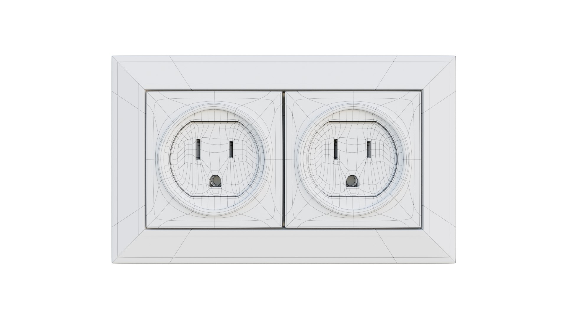 Double Socket Type B 3D Model - TurboSquid 2190401