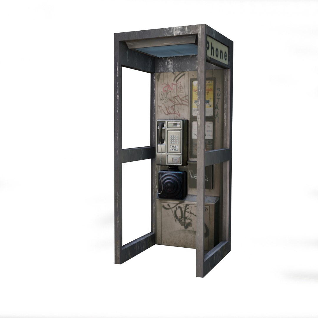 3D Phone Booth Model - TurboSquid 1937204