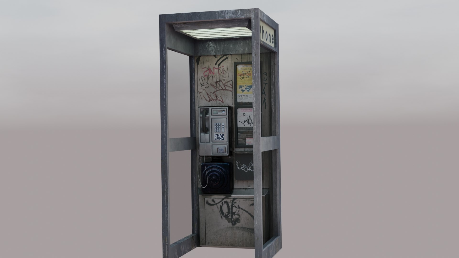 3D Phone Booth Model - TurboSquid 1937204