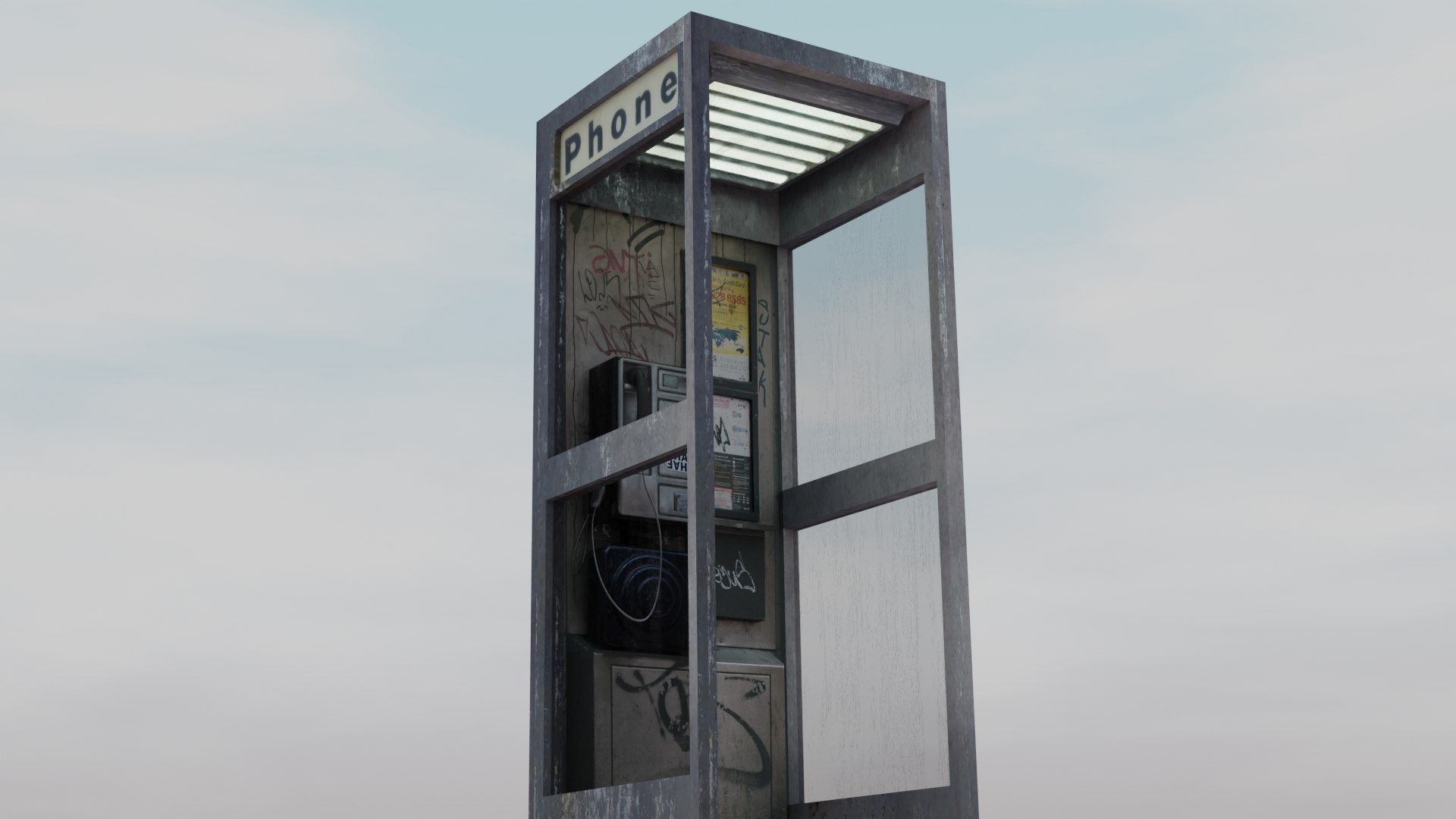 3D Phone Booth Model - TurboSquid 1937204