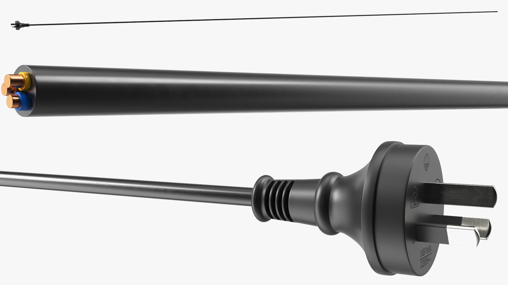 3D Electric Plug China Type I Grounded - TurboSquid 2040462