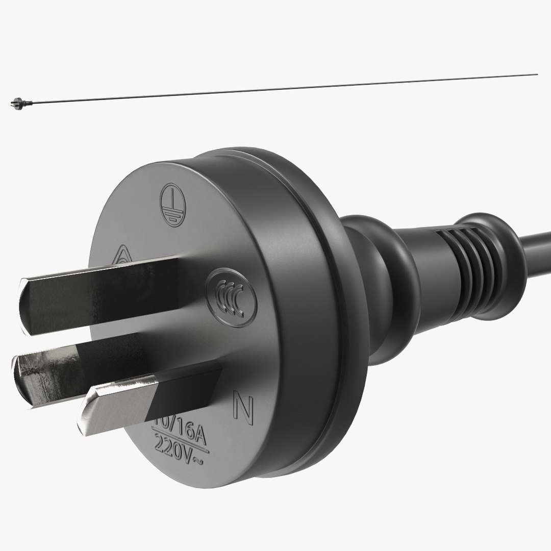 3D Electric Plug China Type I Grounded - TurboSquid 2040462