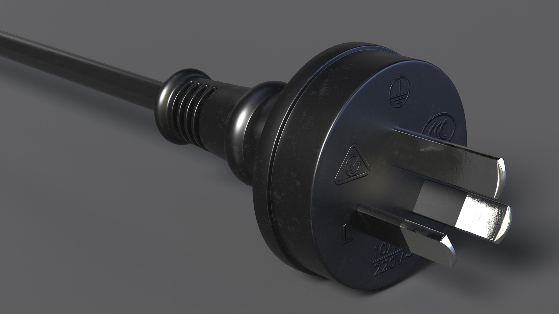 3D Electric Plug China Type I Grounded - TurboSquid 2040462