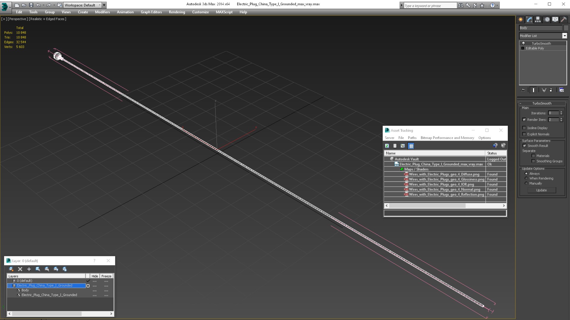 3D Electric Plug China Type I Grounded - TurboSquid 2040462