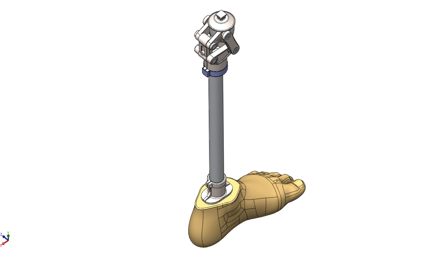 3D MEDICAL ARTIFICIAL PROSTHETIC LEG MECHANICAL FOUR BAR JOINT Model ...