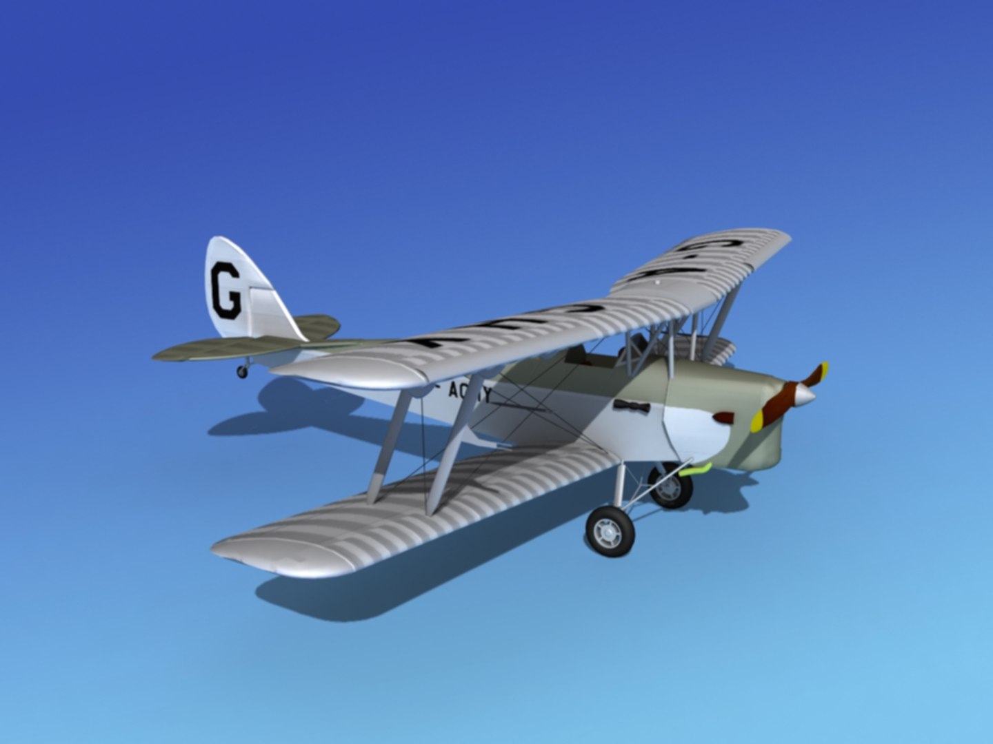 3d Model Tiger Moth Dehavilland