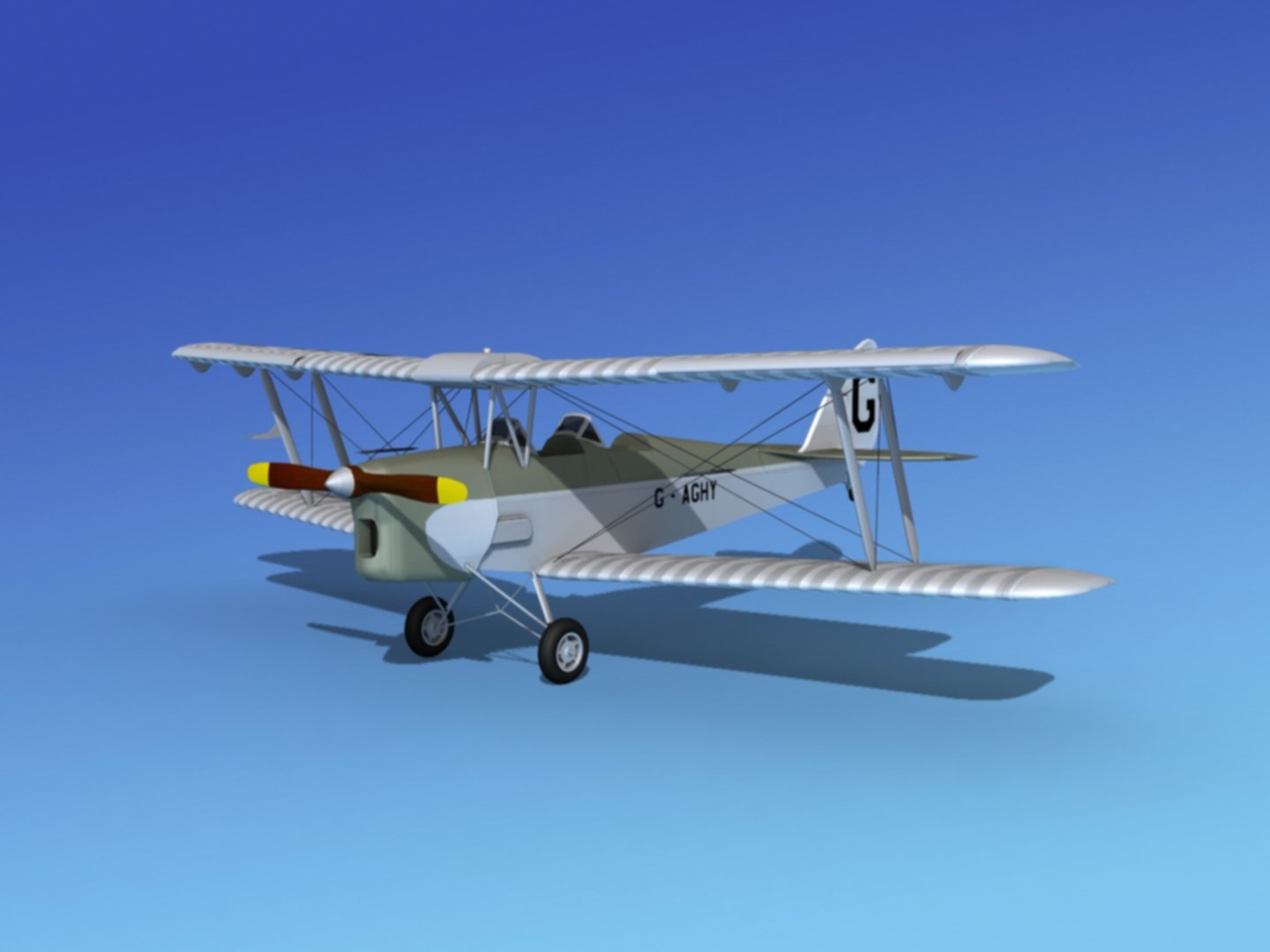 3d Model Tiger Moth Dehavilland