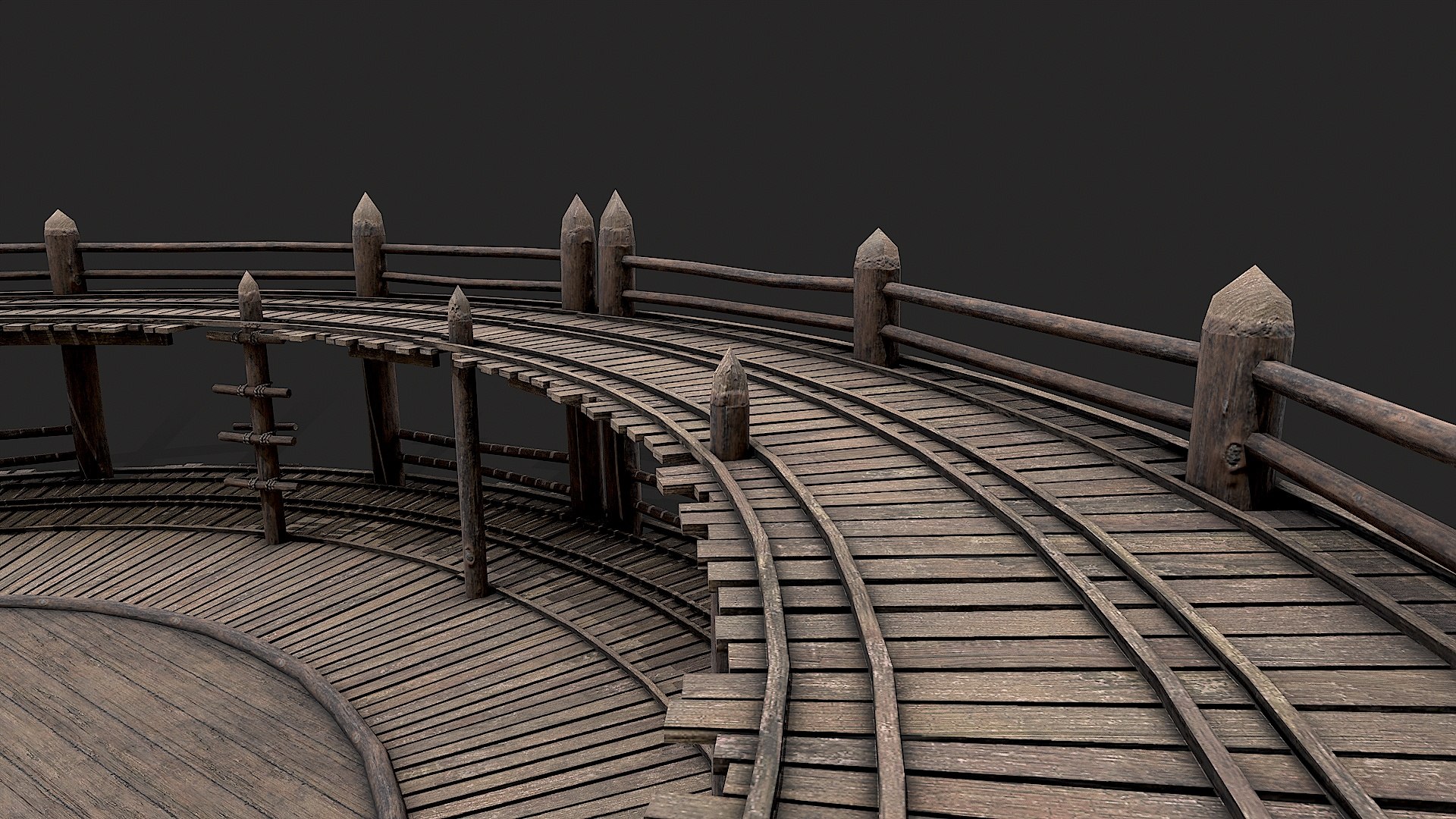 Medieval Wooden Circular Platform Arena 3D Model - TurboSquid 2360330