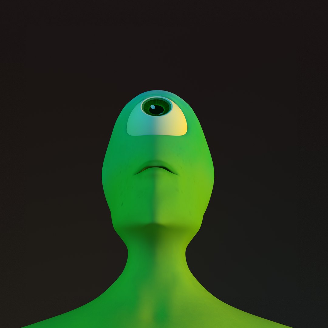 One Eye Alien 3D Model - TurboSquid 2202313