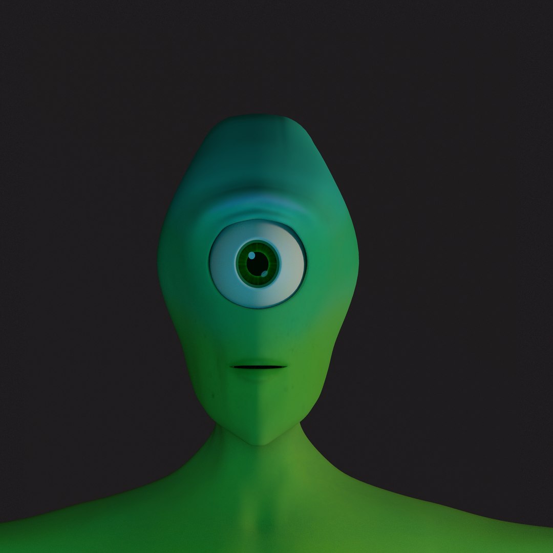 One Eye Alien 3D Model - TurboSquid 2202313