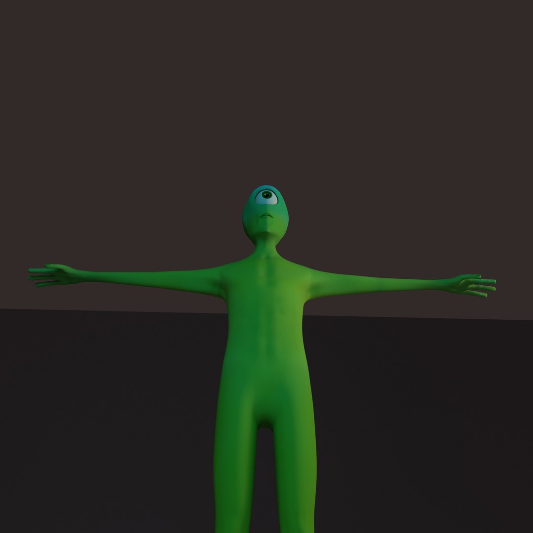 One Eye Alien 3D Model - TurboSquid 2202313