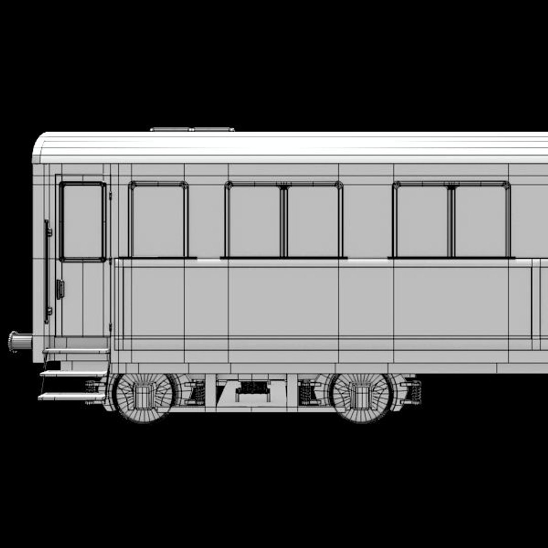 railway coach train wagon 3d 3ds