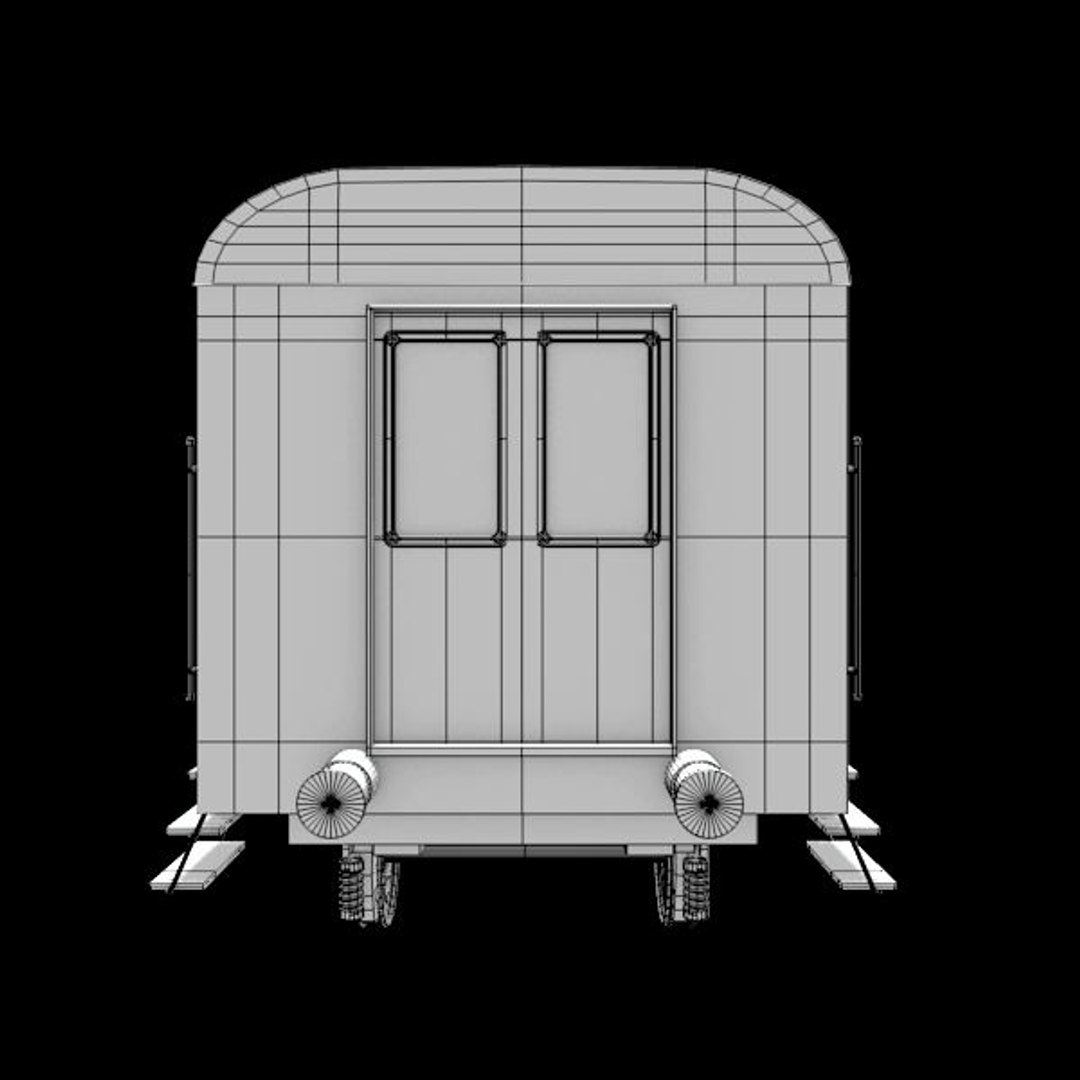 railway coach train wagon 3d 3ds