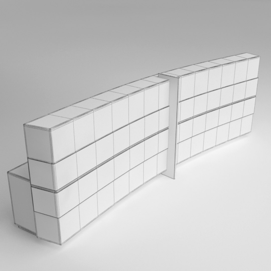 3d Model Office Counter