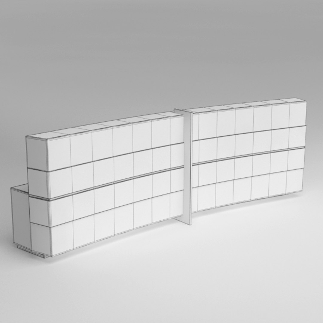 3d Model Office Counter