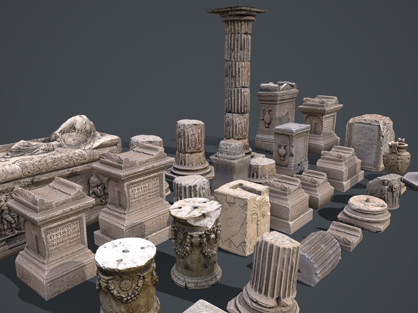 Roman Greek Objects Big Pack 3D - TurboSquid 2060548