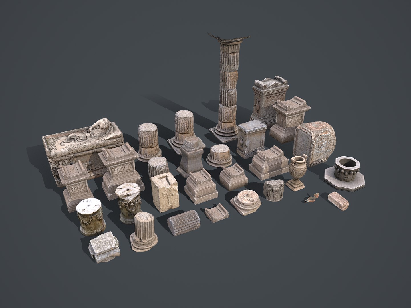 Roman Greek Objects Big Pack 3D - TurboSquid 2060548