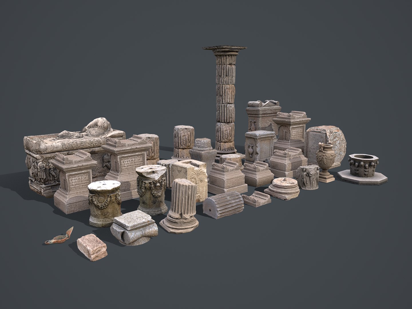 Roman Greek Objects Big Pack 3D - TurboSquid 2060548