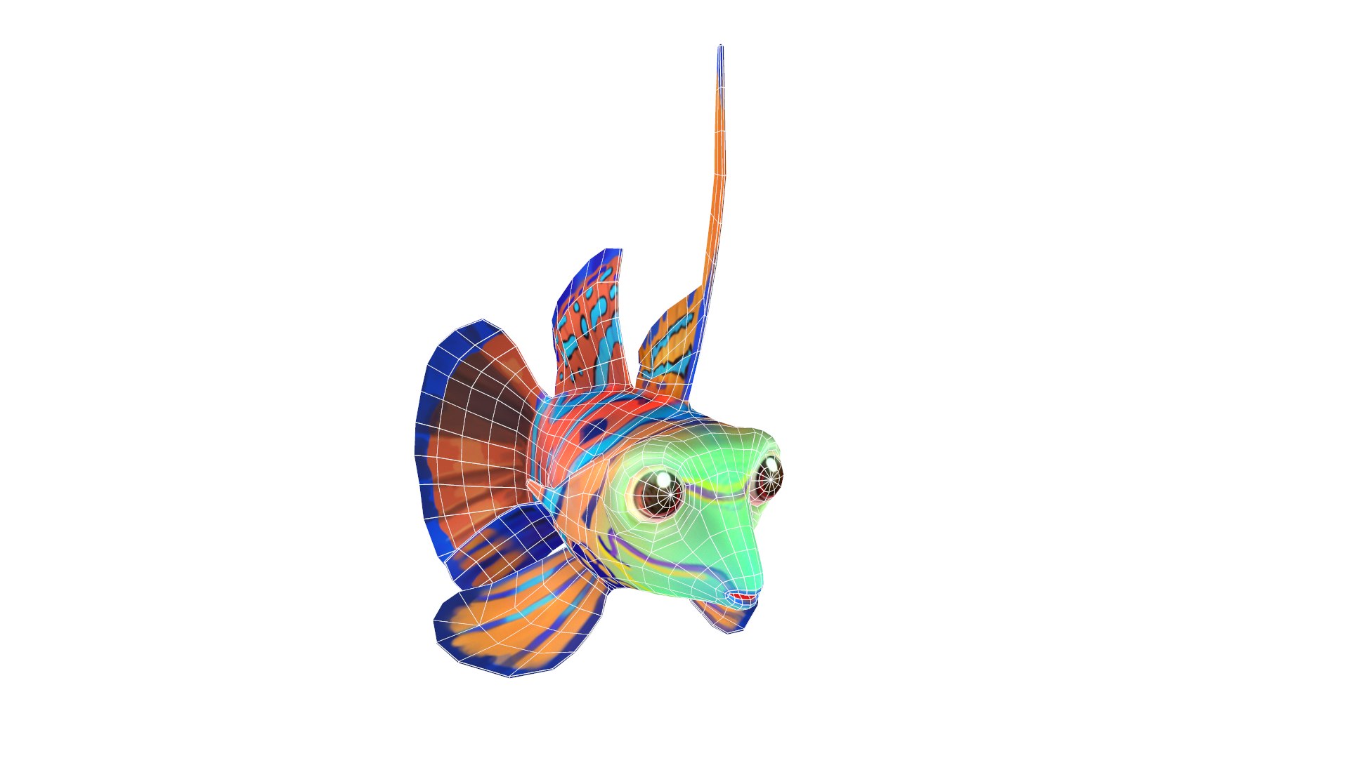 Blue Fish Toon Animation Model - TurboSquid 1586158