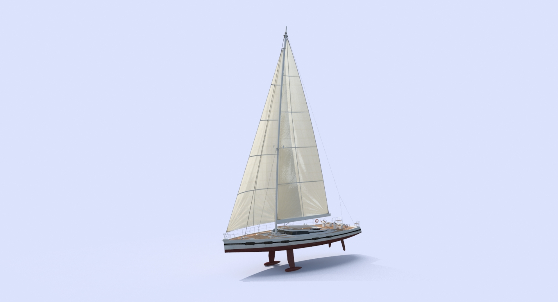 Nautical Sailboat 3d Model